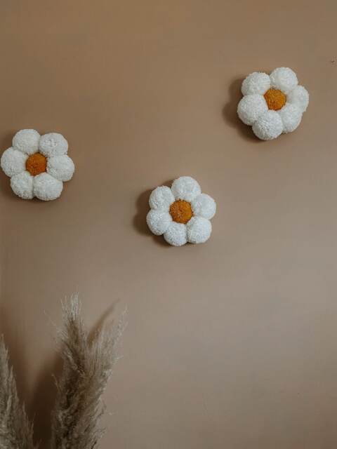 Little Miss Daisy Wall Hangings - Pom Daisies Room Decor Handmade Gifts ...