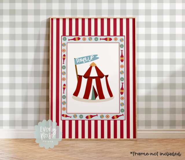 Children's Circus Themed Prints, Wall Art, Nursery Decor, Posters ...
