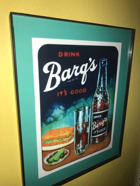 Drink Barq's Root Beer Soda Fountain Kitchen Diner Bar Framed ...