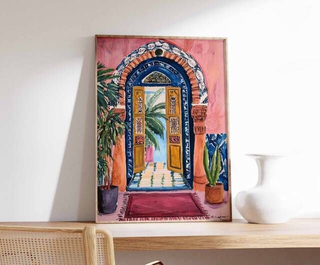 Islamic Poster, Middle Eastern Decor, Botanical Print, Arabic Wall Art ...