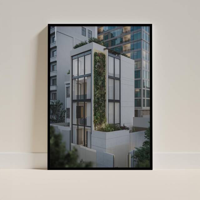 Modern Minimalist Skyscraper & Townhouse Poster - New York City Luxury ...