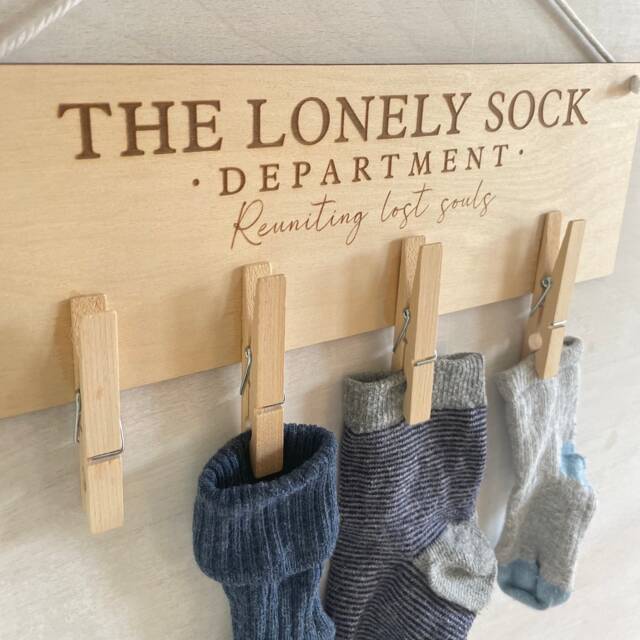 Missing Socks Laundry Sign/Maple Wood Home Decor /Laundry Room Wooden ...