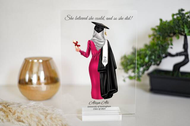 Muslim Personalised Graduation Gift - For Her Islamic Hijab Graduation ...