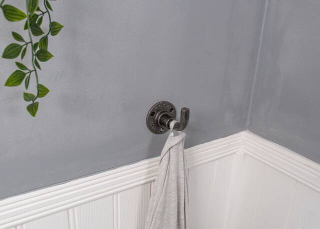 Industrial Hook Wall Mounted Metal Coat Hanger Barber Shop Decor Cast ...