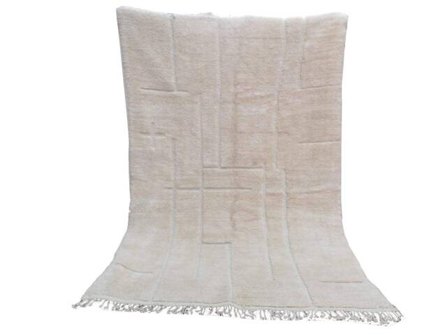 White Moroccan Berber Rug, Area Rug , Custom Beni Ourain Morrocan 8x10 ...