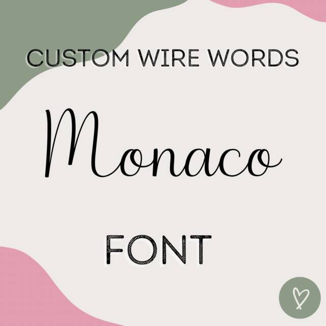 Custom Wire Words in Monaco Font. Standard Size. Bespoke, Handmade ...