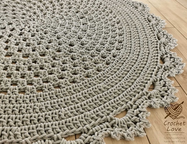 Many Colors, Sizes, Handmade Gray Rug Carpet, Cotton Cord Rug, Doily ...