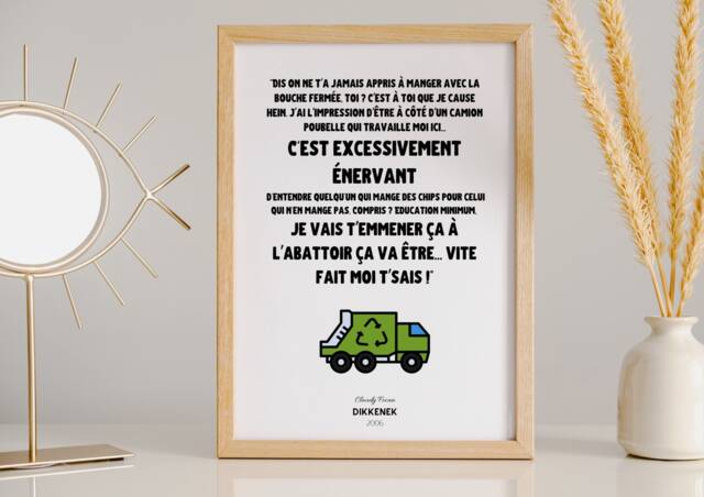 Cinema Poster - Dikkenek Garbage Truck Cult Replica Made in France Gift ...