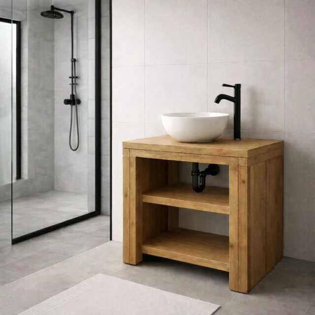 Rustic Washstand Sink Unit Hand Crafted Rustic Bathroom Vanity Wooden ...