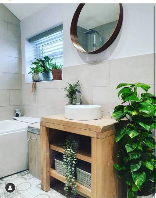 Rustic Washstand Sink Unit Hand Crafted Rustic Bathroom Vanity Wooden ...