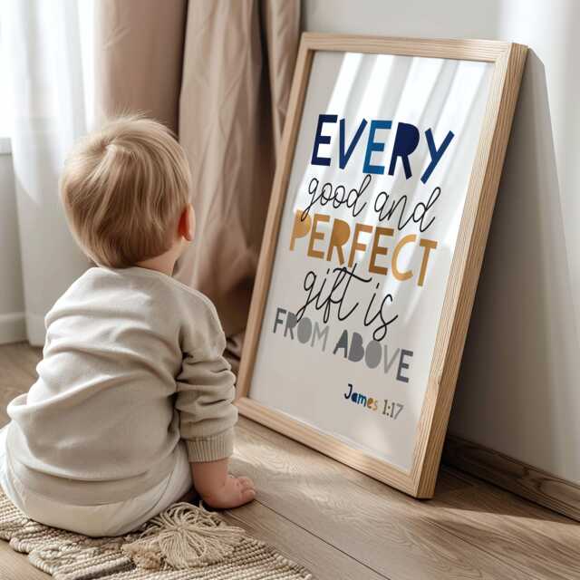 Every Good & Perfect Gift Is From Above Print, Bible Verse Christian ...