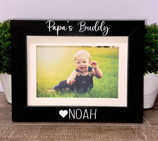 Papa's Buddy Personalized Picture Frame, Grandpa Gift, Father's Day ...