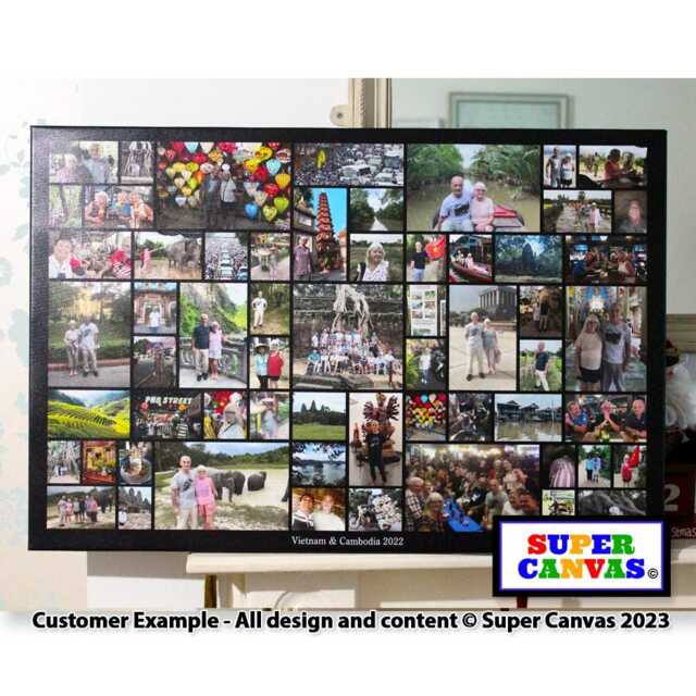 65 Picture Custom Multi Photo Collage Display Board Family Personalised ...