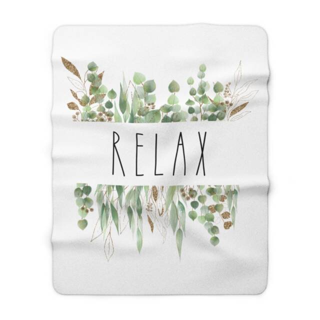 Boho Couch Throw Blankets, Rae Dunn Inspired, Relax Eucalyptus Leaves ...