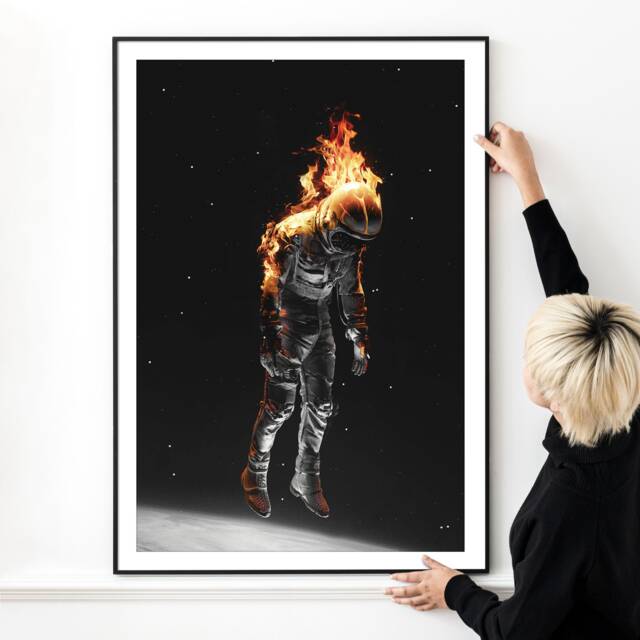 Lenticular Space Art Print, Wall Art, Retro Decor, 3D Outer Space ...