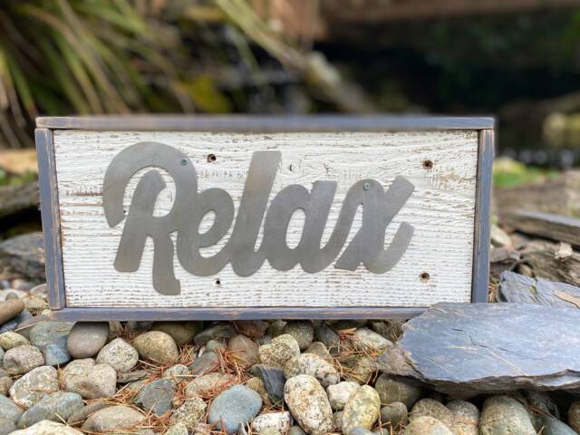 Relax Wall Decor, Relax Art, Bathroom Wood & Metal by Etsy | ufurnish.com