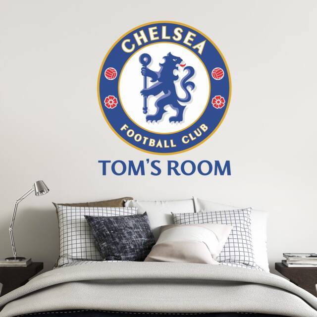 Chelsea Football Club - Crest & Personalised Name Wall Mural by Etsy ...