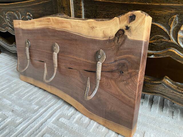 Black Walnut Coat Rack/ Key Holder by Etsy | ufurnish.com