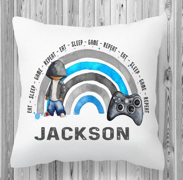 Personalised Gamer Rainbow Cushion by Etsy | ufurnish.com