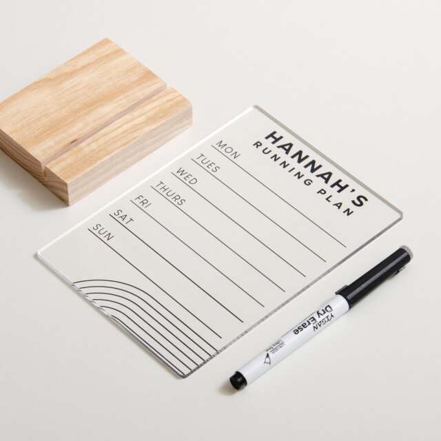 Running Plan Acrylic Board - Personalised Training Marathon Pb's Race ...