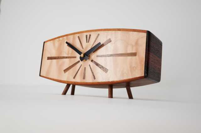 Mid Century Clock, Stadium Clock By Blackwell Woodworks Mcm Handmade ...