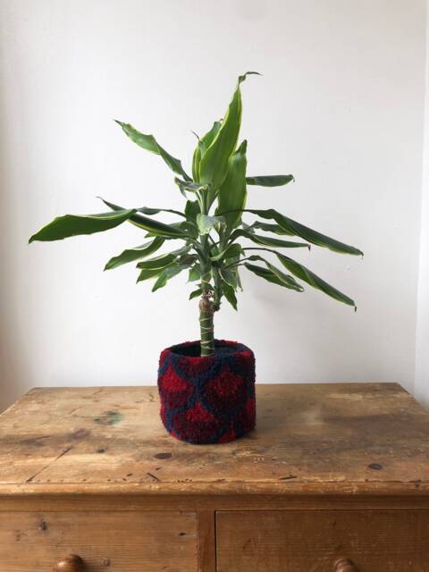 Scallop Tufted Plant Pot - Navy Morello - Medium Size by Etsy ...