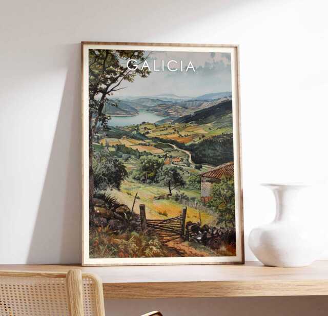 Galicia Landscape Poster Coastal Spain Wall Art by Etsy | ufurnish.com