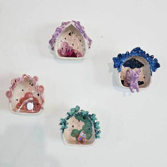 The Magical Portal Shrines Handmade Ceramic Wall Cabinet, Curious Shelf ...