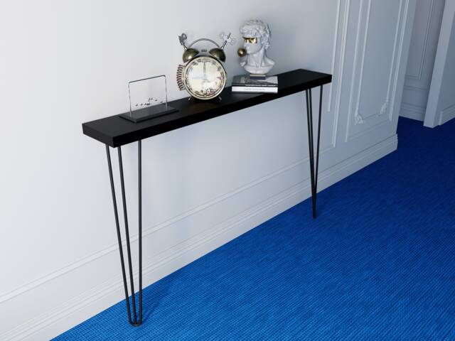 Black Reclaimed Wood Console Table With Hairpin Legs by Etsy | ufurnish.com