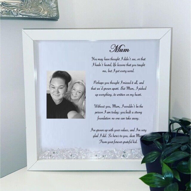 Personalised Art Mum Mother Mummy Nan Daughter Any Text Deep Box Photo ...