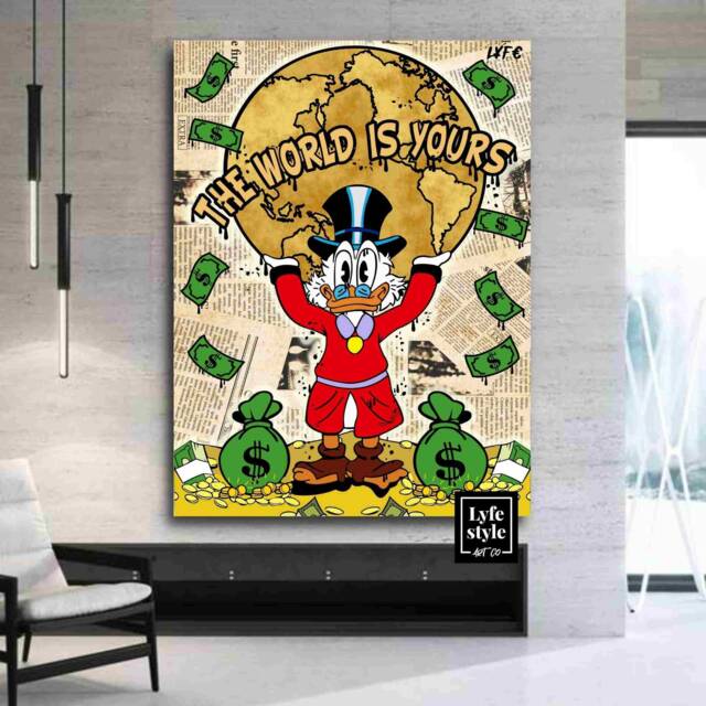 Scrooge Mcduck X Scarface - Canvas Montana - Pop Art Alec Monopoly ...