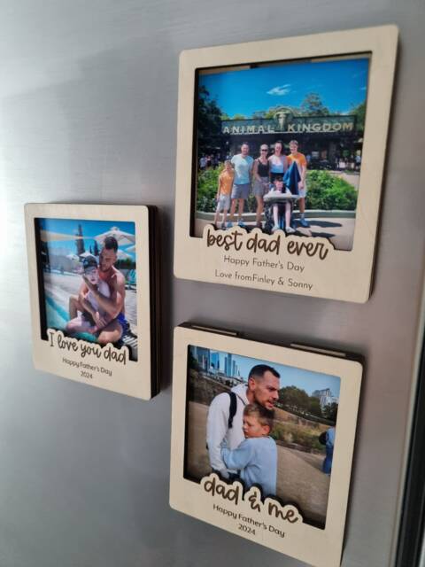 Personalised Father's Day Photo Frame, Fathers Day Magnet, Fridge ...