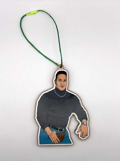 The Rock Wooden Hanging Ornament - Dwayne Johnson Rocking Around ...
