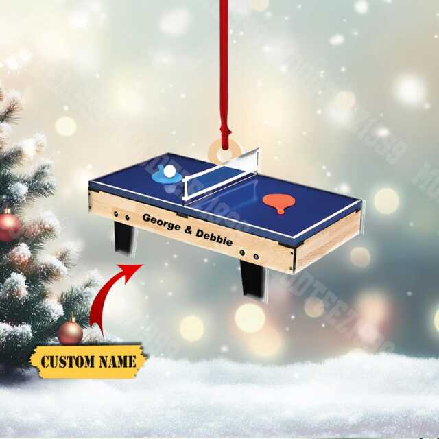 Personalized Table Tennis Ping Pong Christmas Ornament, Padel Gift Idea ...