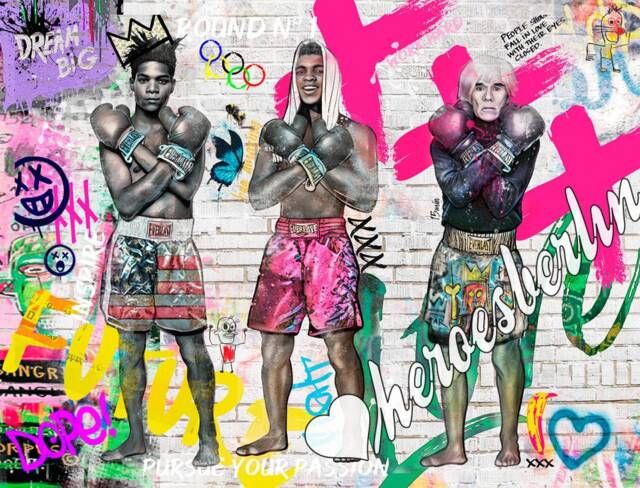 Pop Art - Canvas Muhammad Ali Warhol Basquiat Graffiti Kunst ...