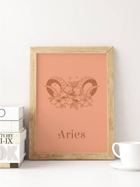 Choose Your Colours - Aries Birthday Zodiac Horoscope Wall Art Constellations Unframed Print ...