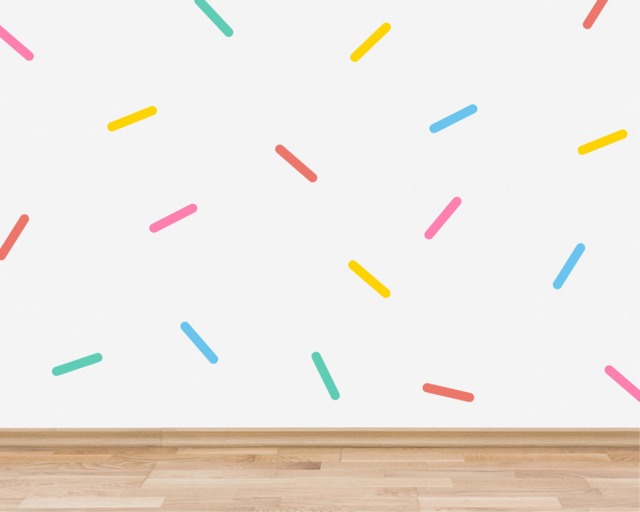 Colorful Sprinkles Wall Decals Rainbow Confetti Room Decor by Etsy ...
