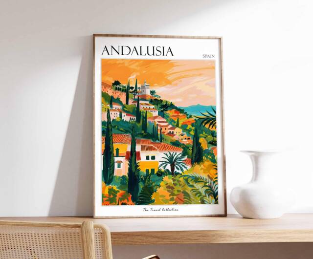 Andalusia Poster, Spain Travel Print, Spanish Decor, Europe European ...