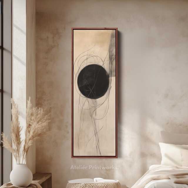 Long Narrow Abstract Wall Art, Tall Slim Wall Art, Vertical Large ...