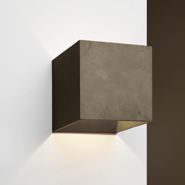 Wall Brown Square Light, Minimalist Sconce, Up Down Diffuse Indirect ...