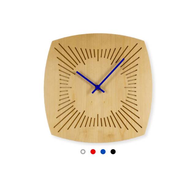 Minimalistic Wall Clock Made Of Solid Ash With Wood Carving & Surface ...