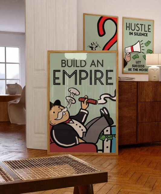 Monopoly Inspired Print - Motivational Print Build An Empire Poster ...