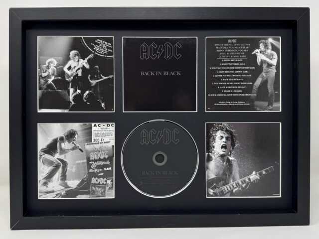 Ac/Dc - Back in Black Cd Wall Display Frame Not Included by Etsy ...