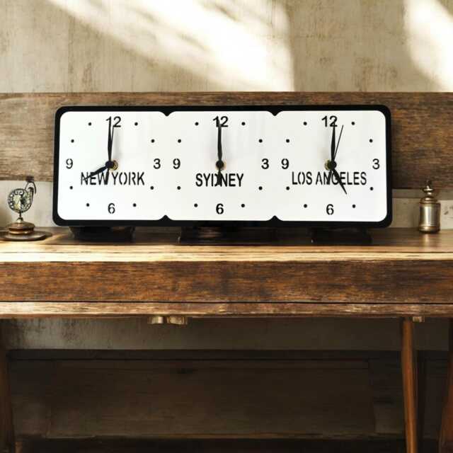 Custom Three Time Zone Clocks - Your Family Or Freinds Names Places ...