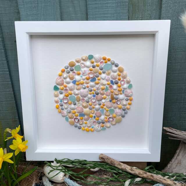 Rockpool - Springtime Happiness, Coastal Art, Wall Decor, Shell Art ...