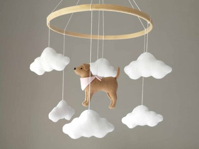 Labrador Dog Baby Mobile Felt Puppy Cot Mobile, Nursery Decor by Etsy ...