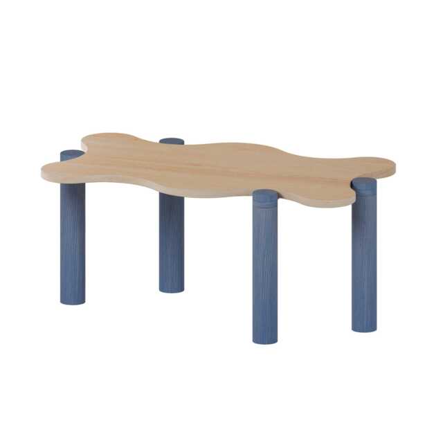 Curvy Rectangle Shaped Table Savia Medium, Modern Coffee Table, Unique ...