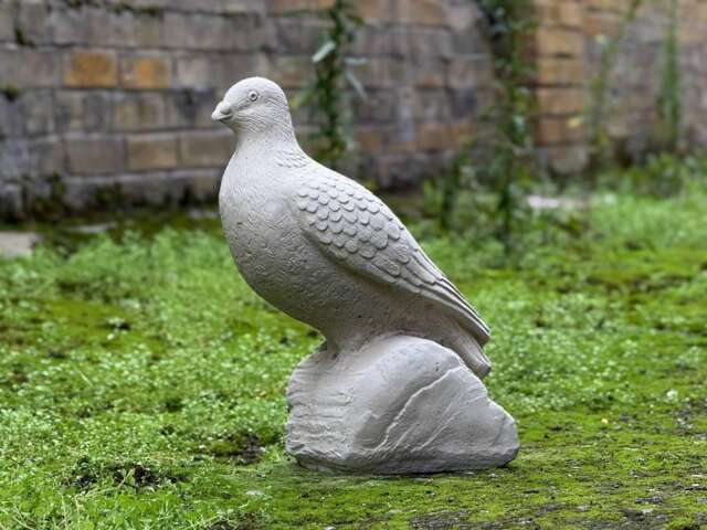 Concrete Dove Statue Bird Memorial Sculpture Garden Bird Decor Stone ...