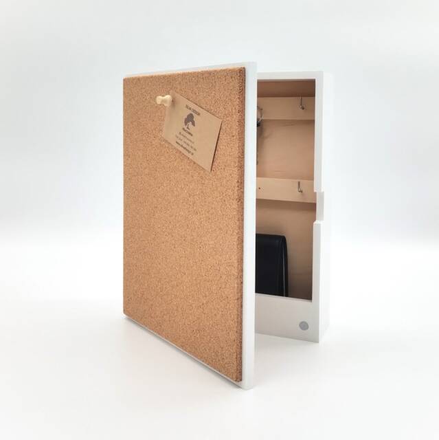 Practical White Key Box With A Pin Board by Etsy | ufurnish.com
