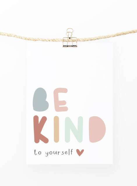 Be Kind Print, Inspirational Quote Pastel Nursery Decor, Kids Poster ...